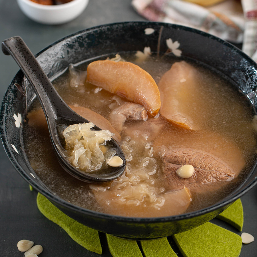 Apple, Pear and Snow Fungus Soup - The Missing Lokness